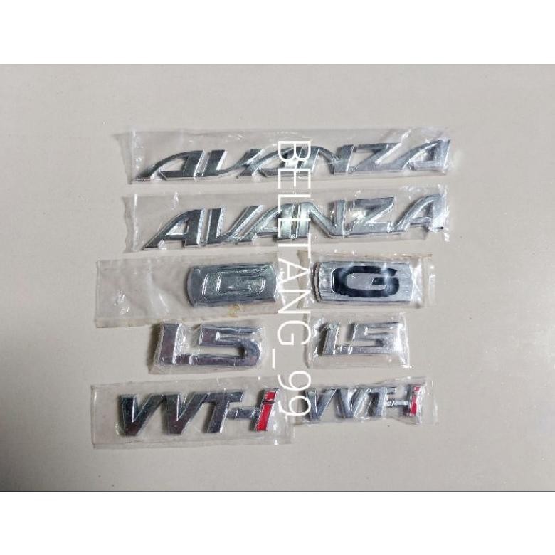 Jual Racun Shopee Emblem Logo Tulisan Avanza/ Emblem Vvti 1.5/ Emblem G ...