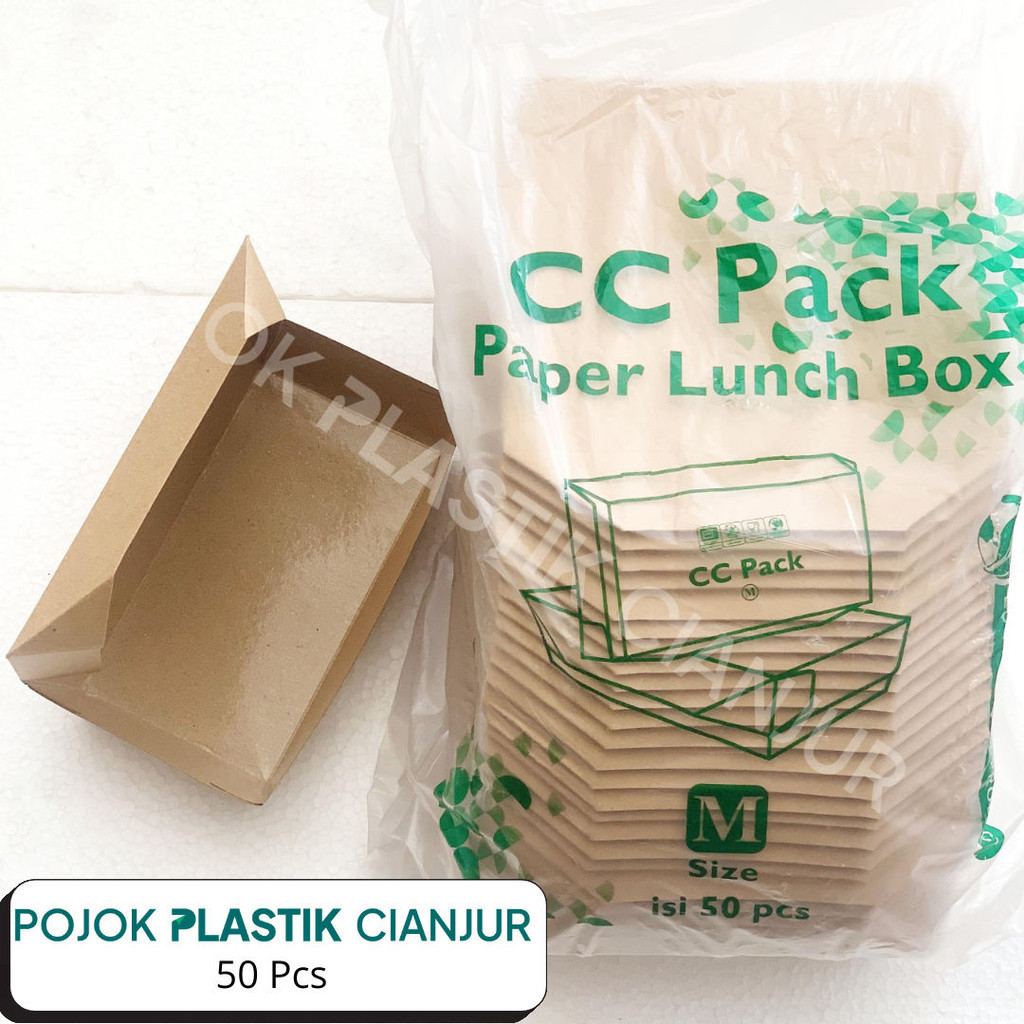 Jual Lunch Box Kraft / Kotak Makan Kertas M CCPACK 50 Pcs | Shopee ...