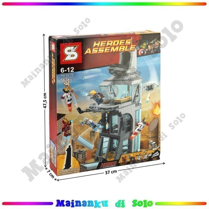 Jual [Mainanku] Mainan Block Connection Block Mini Tower Avengers Dan ...