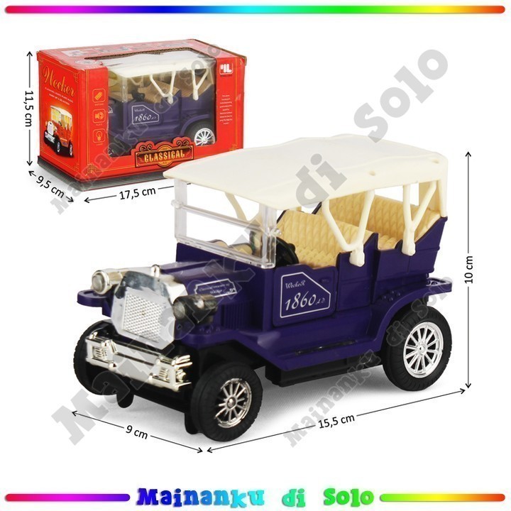 Jual [Mainanku] Diecast Mobil Klasik Wecker Jalan Gerak Musik Lampu ...
