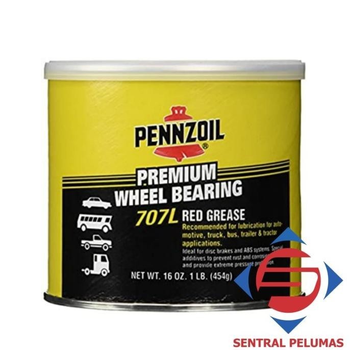 Jual Pennzoil 7771 707L Premium Wheel Bearing Red Grease (1Lb) | Shopee ...