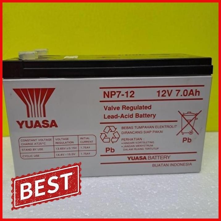 Jual [SJF] BATERAI AKI BATTERY MERK GENESIS TIPE NP7-12T 12V, 7.0Ah ...