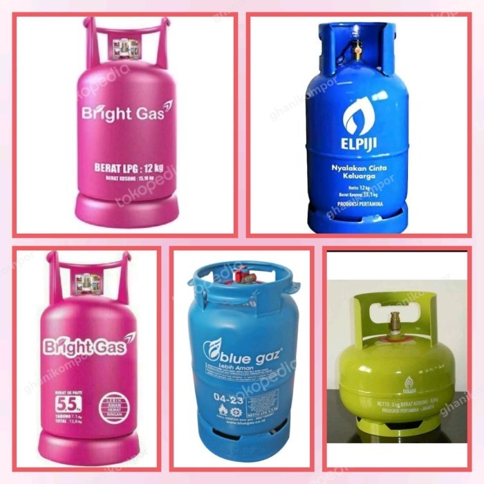 Jual Tabung gas lpg - Tabung Lpg -Tabung Blue gaz - Tabung 12 kg 5,5 3 kg | Shopee Indonesia