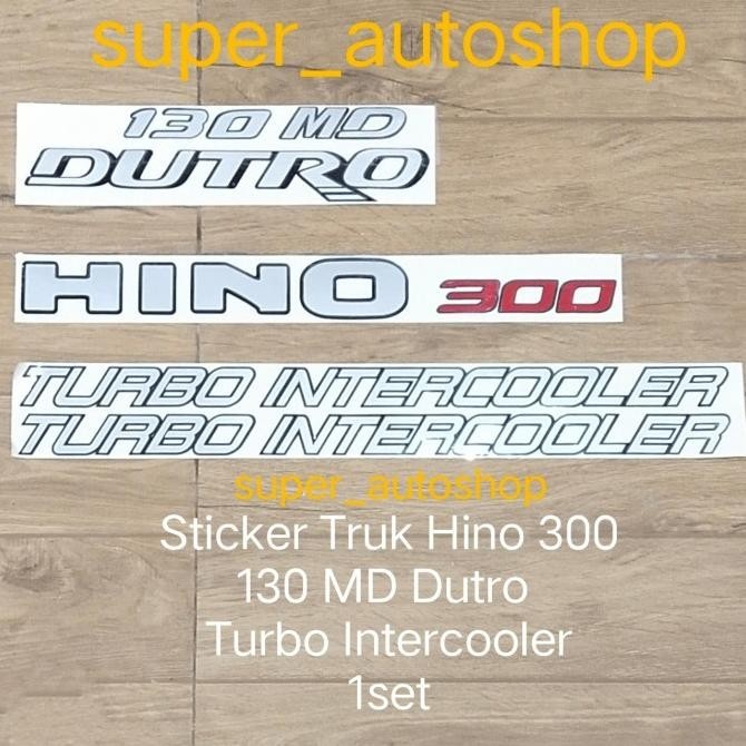 Jual STICKER TRUK HINO 300 130 MD DUTRO TURBO INTERCOOLER 1SET ORIGINAL ...
