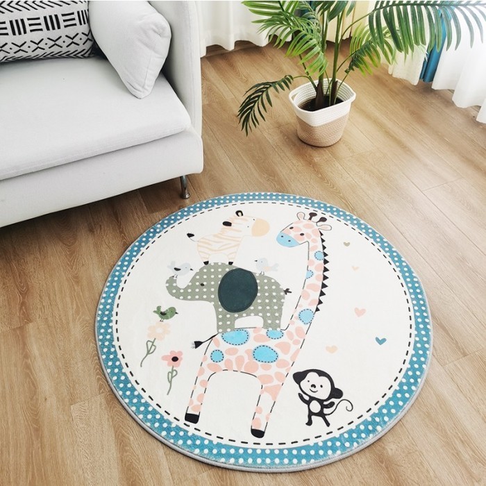 Jual Asna Karpet Bulat/ Kids Playmat Tikar Kamar Anak 100 Cm | Shopee ...