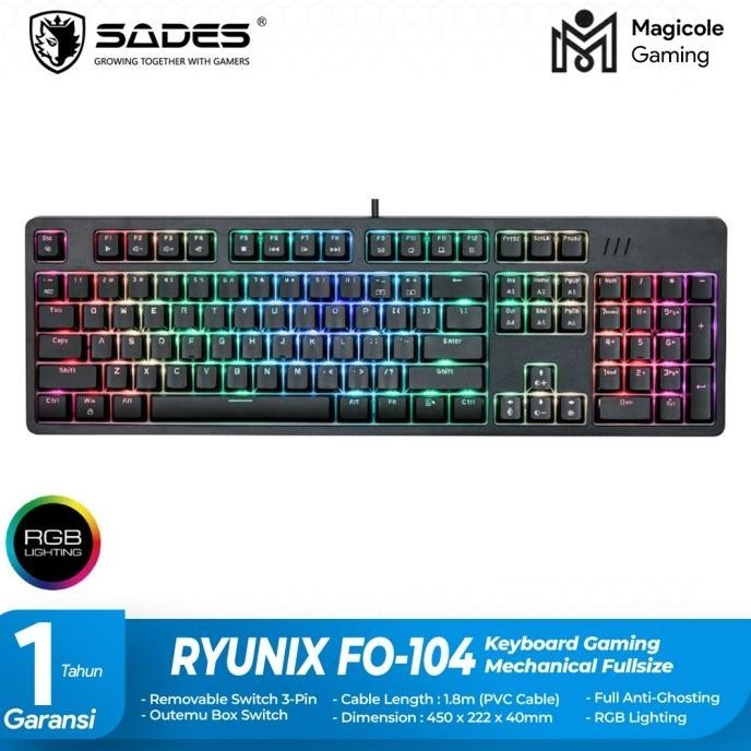 Jual SADES RYUNIX FO-104 | FO104 | FO 104 KEYBOARD GAMING MECHANICAL ...