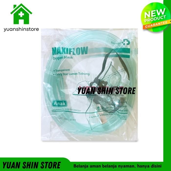 Jual MAXIFLOW MASKER OKSIGEN SIMPLE FACE MASK OXYGEN MASK BY YUAN SHIN ...
