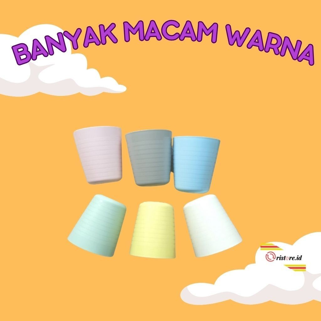 Jual Sensasi Baru Gelas Set / Gelas Plastik / Gelas Warna / Cangkir ...