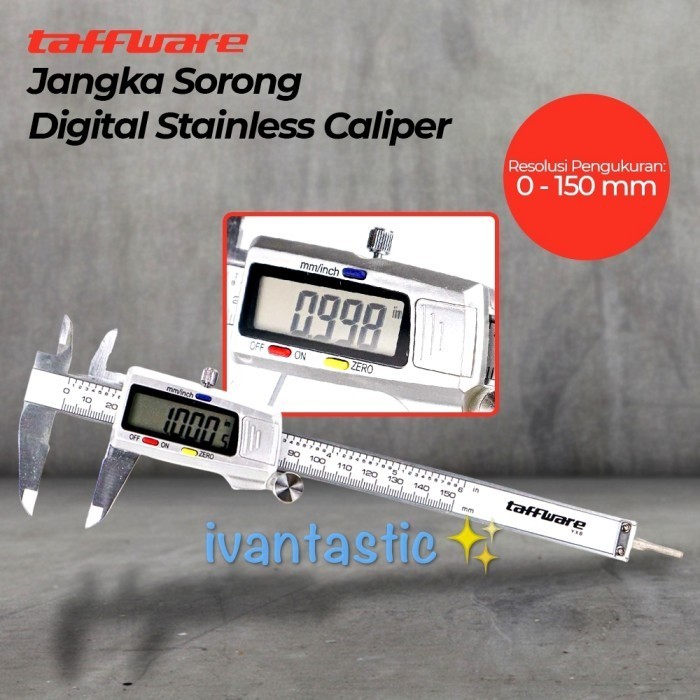 Jual Produk Sigmat Jangka Sorong Digital Caliper Vernier Stainless Steel TaffWare | Shopee Indonesia