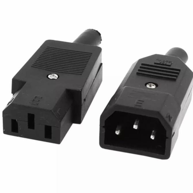 Jual IEC C14 Male to C13 Female Socket Power Connector 1 Set | Shopee ...