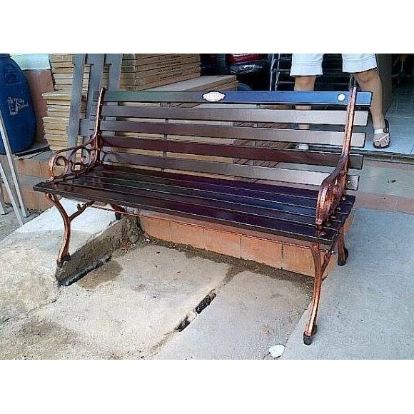 Jual kursi teras kayu bench taman outdoor kursi tamu besi imax | Shopee ...