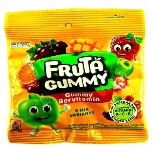 Jual S12111 FRUTA GUMMY 6 MIX VARIANTS PERMEN JELLY 45GR MAJU BERSAMA ...