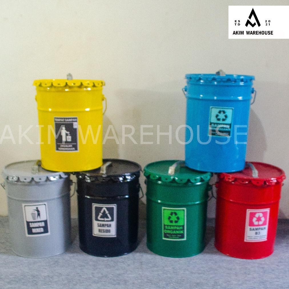Jual Gratis Ongkir Tong Sampah Besi 25 Liter Model Ember - Pembakaran ...