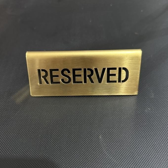 Jual Reserved sign plat reservasi stainless tanda papan reserve besi ...