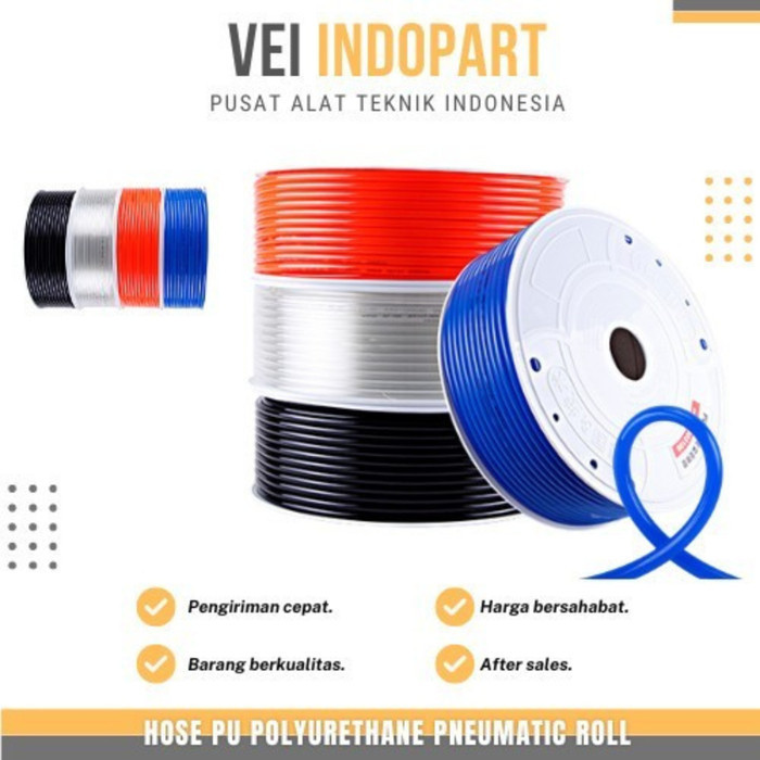 Jual Selang PU Pneumatic POLYURETHANE OD 14mm x ID 10mm (1 Roll) Clear | Shopee Indonesia