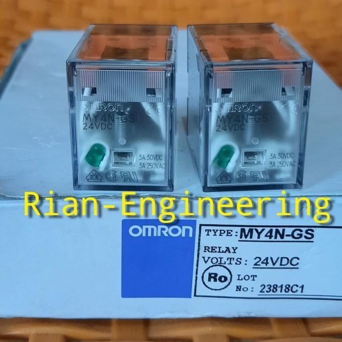Jual Asli Original Omron Relay My4N-Gs My4Ngs My4N 24Vdc 24V Dc 14 Kaki Harga Spesial | Shopee ...