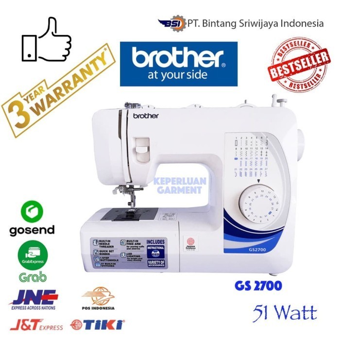 Jual Mesin Jahit Portable Brother Gs 2700 - Brother Gs 2700 Sewing ...