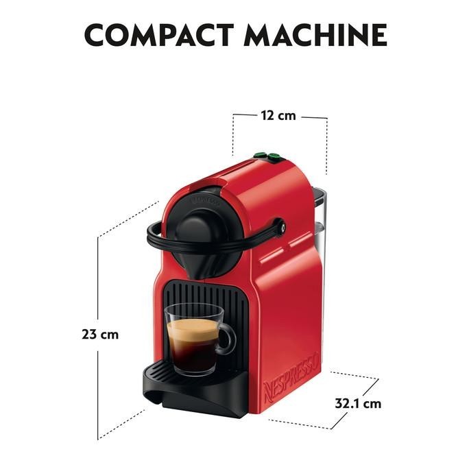 Jual Nespresso Inissia M105 Coffee Machine, Red With Aeroccino3 Red ...
