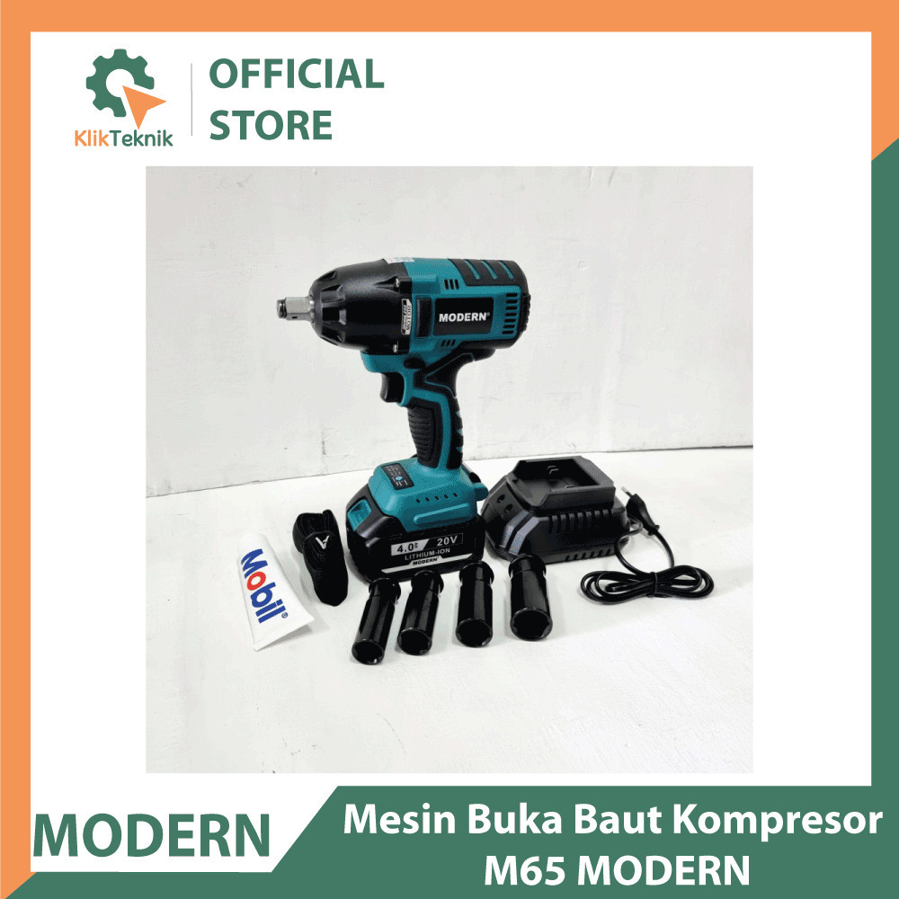 Jual IMPACT WRENCH 20V BUKA BAUT MOBIL 650NM MODERN M65 CORDLESS ...