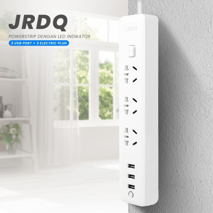 Jual Terminal Listrik 3 Usb Port + 3 Electric Plug Dengan Led Indikator ...