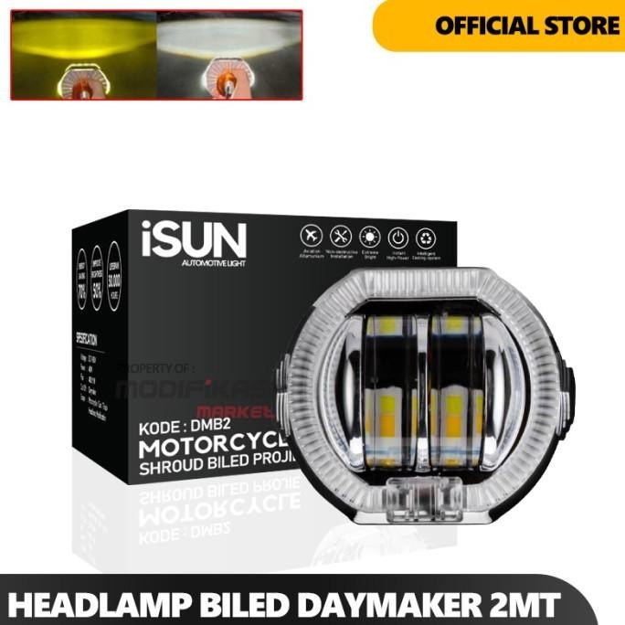 Jual Lampu Utama LED DAYMAKER BILED Projie Projector 2 Mata Lensa 8D 9 ...