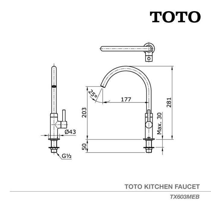 Jual TOTO Kitchen Faucet TX603MEB Kran Cuci Piring - Kran Dapur NICE! | Shopee Indonesia