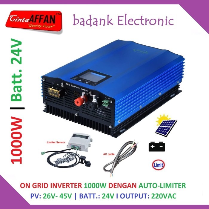Jual GOSEND! 1000W BATTERY DISCHARGE INVERTER ON GRID TIE GTI AUTO ...