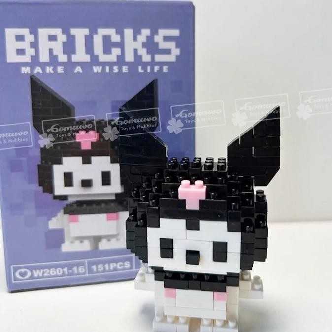 Jual MAINAN BALOK SUSUN MINI BLOCK BRICKS KARAKTER SANRIO KUROMI MY ...