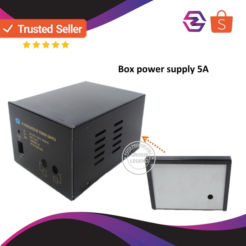 Jual Box adaptor power supply 5A kosongan besi hitam Rifec | Shopee ...