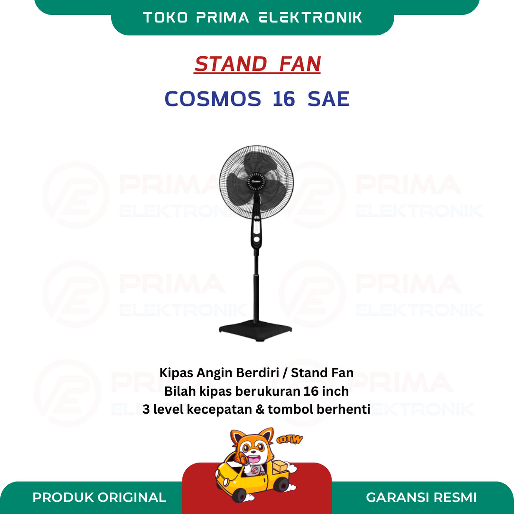 Jual COSMOS STAND FAN 16 SAE 16 INCH | Shopee Indonesia