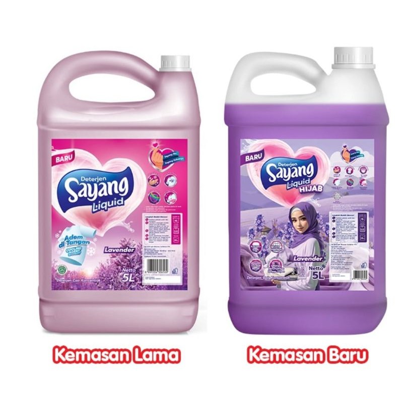 Jual SAYANG LAVENDER HIJAB LIQUID DETERGEN 5L | Shopee Indonesia
