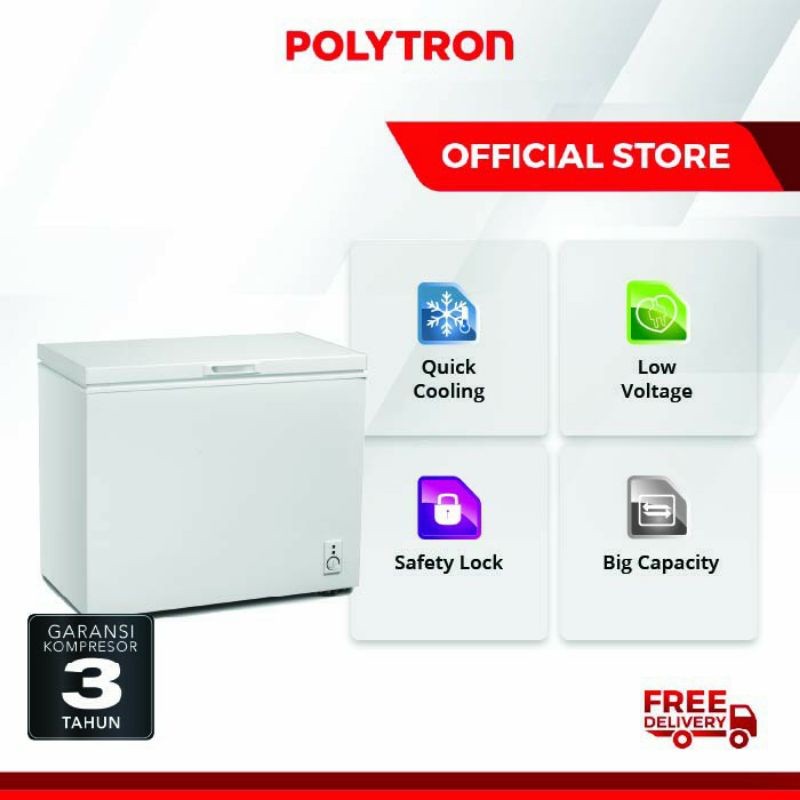 Jual POLYTRON Chest Freezer Box 200L PCF 218 / PCF218 | Shopee Indonesia