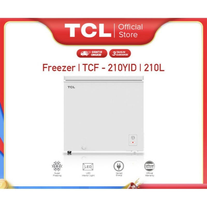 Jual Chest Freezer Box TCL 200L TCF-210YID | Shopee Indonesia