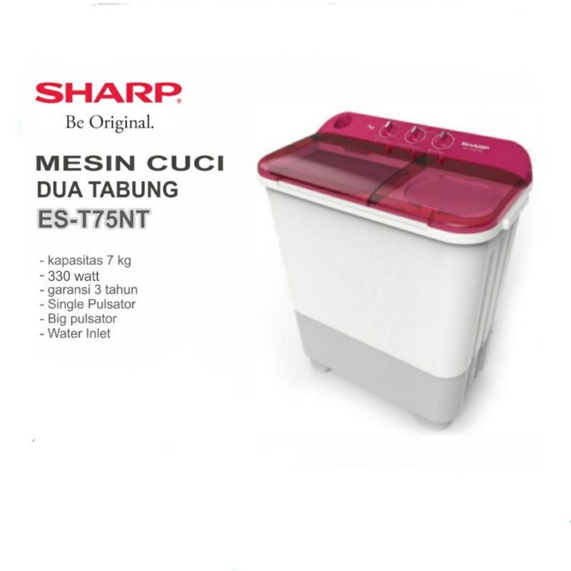 Jual Sharp Mesin Cuci 2 Tabung Kapasitas 7kg EST-75NT | Shopee Indonesia