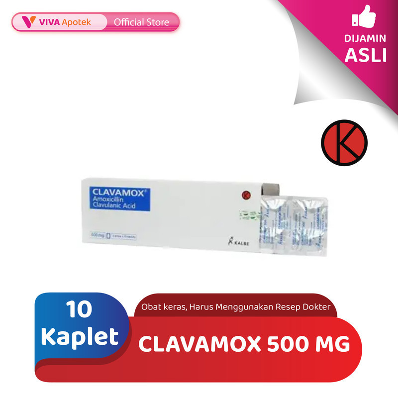Jual Clavamox 500 mg / Amoxicillin / Antibiotik / Infeksi (10 Kaplet) | Shopee Indonesia