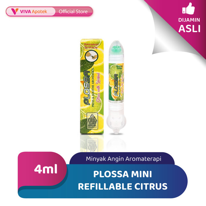 Jual Plossa Mini Refillable Citrus Minyak Angin Aromaterapi (4 ml ...