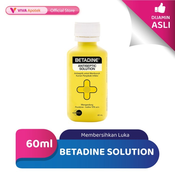 Jual Betadine Solution Antiseptik untuk Membersihkan Luka (60 ml) | Shopee Indonesia