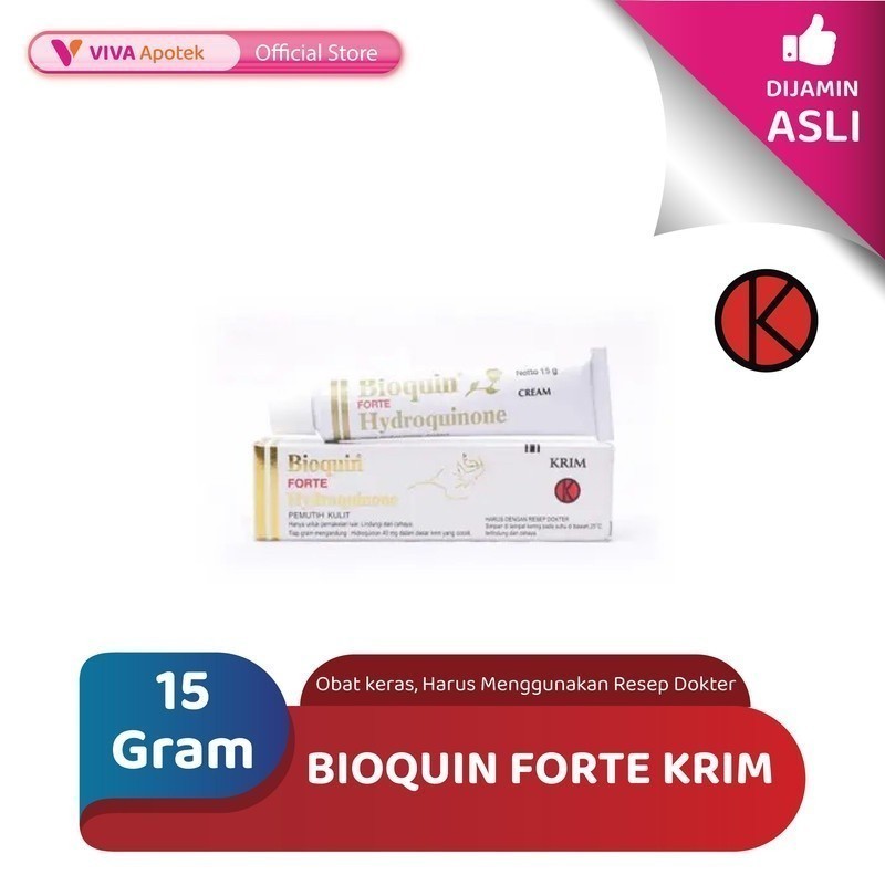 Jual Bioquin Forte Krim / Hidroquinon / Hiperpigmentasi Kulit (15 Gram ...