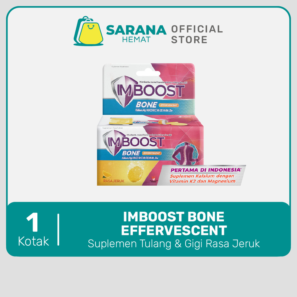 Jual Imboost Bone Effervescent Suplemen Tulang dan Gigi Rasa Jeruk @8 ...
