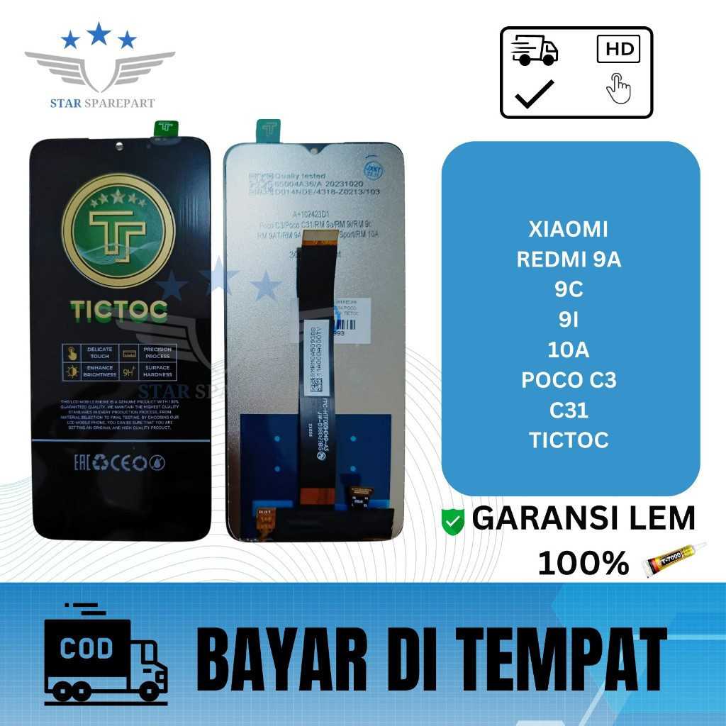 Jual LCD TOUCHSCREEN XIAOMI REDMI 9A / 9C / 9I / 10A / POCO C3 / C31 ...