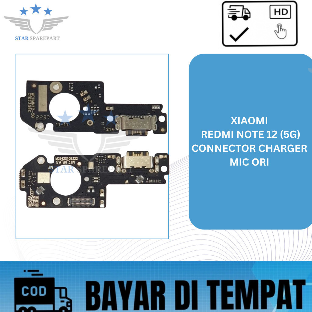 Jual FLEXIBEL XIAOMI REDMI NOTE 12 (5G) + CONNECTOR CHARGER + MIC ORI ...