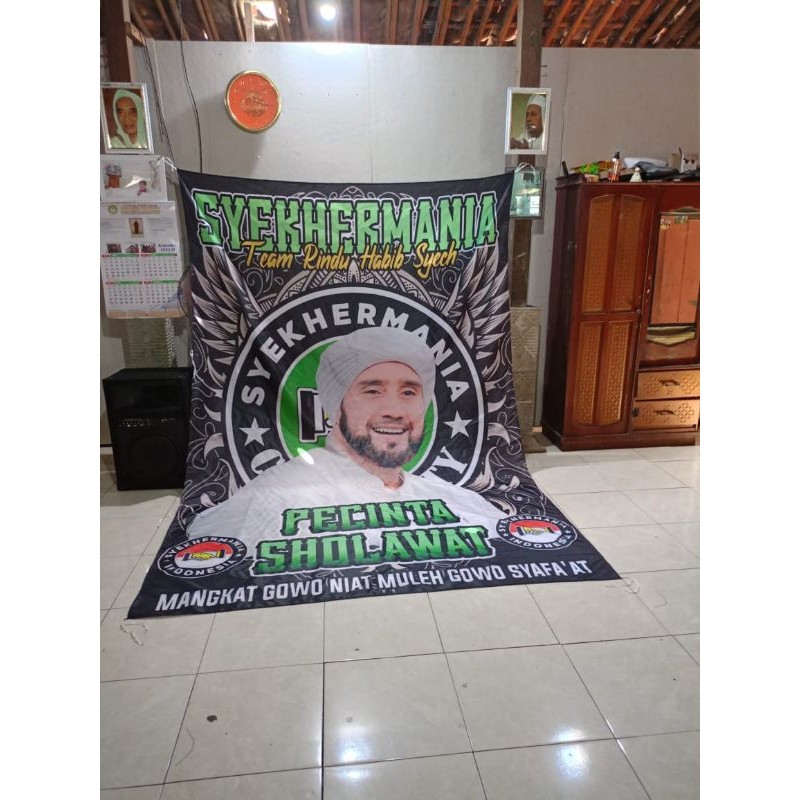 Jual BENDERA SYEKHER MANIA UKURAN 4X2 METER WARNA HIJAU | Shopee Indonesia