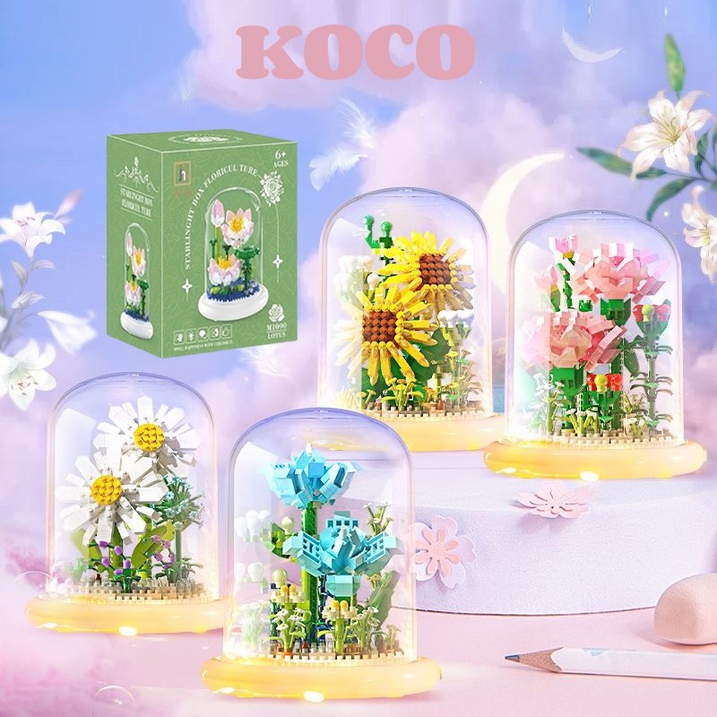 Jual KOCO Plant Bricks Lampu Bunga Block Tanaman Susun Bata Mainan DIY ...
