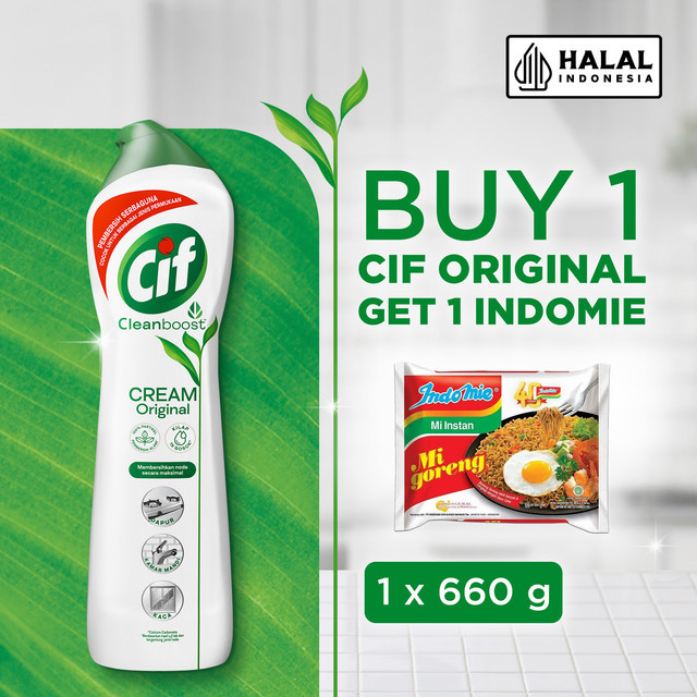 Jual Beli 1 CIF Cream Original Botol 660gr GRATIS Indomie Goreng ...