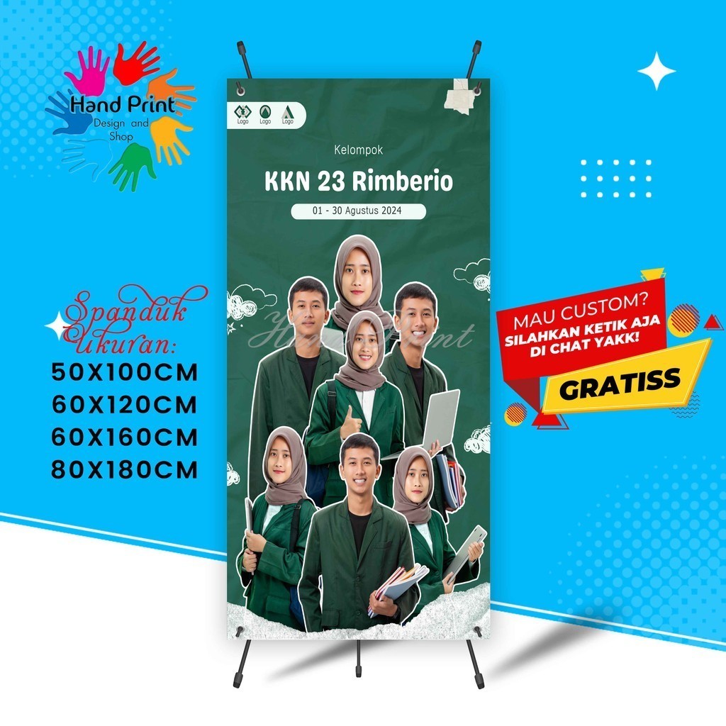 Jual Cetak Spanduk Banner Kelompok Kkn MMT Spanduk Custom 60x160 ...