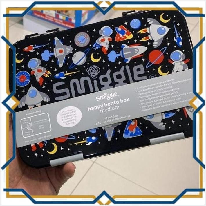 Jual [SHI] SMIGGLE HAPPY BENTO BOX MEDIUM NEW ORI BOY KOTAK MAKAN MOTIF ...