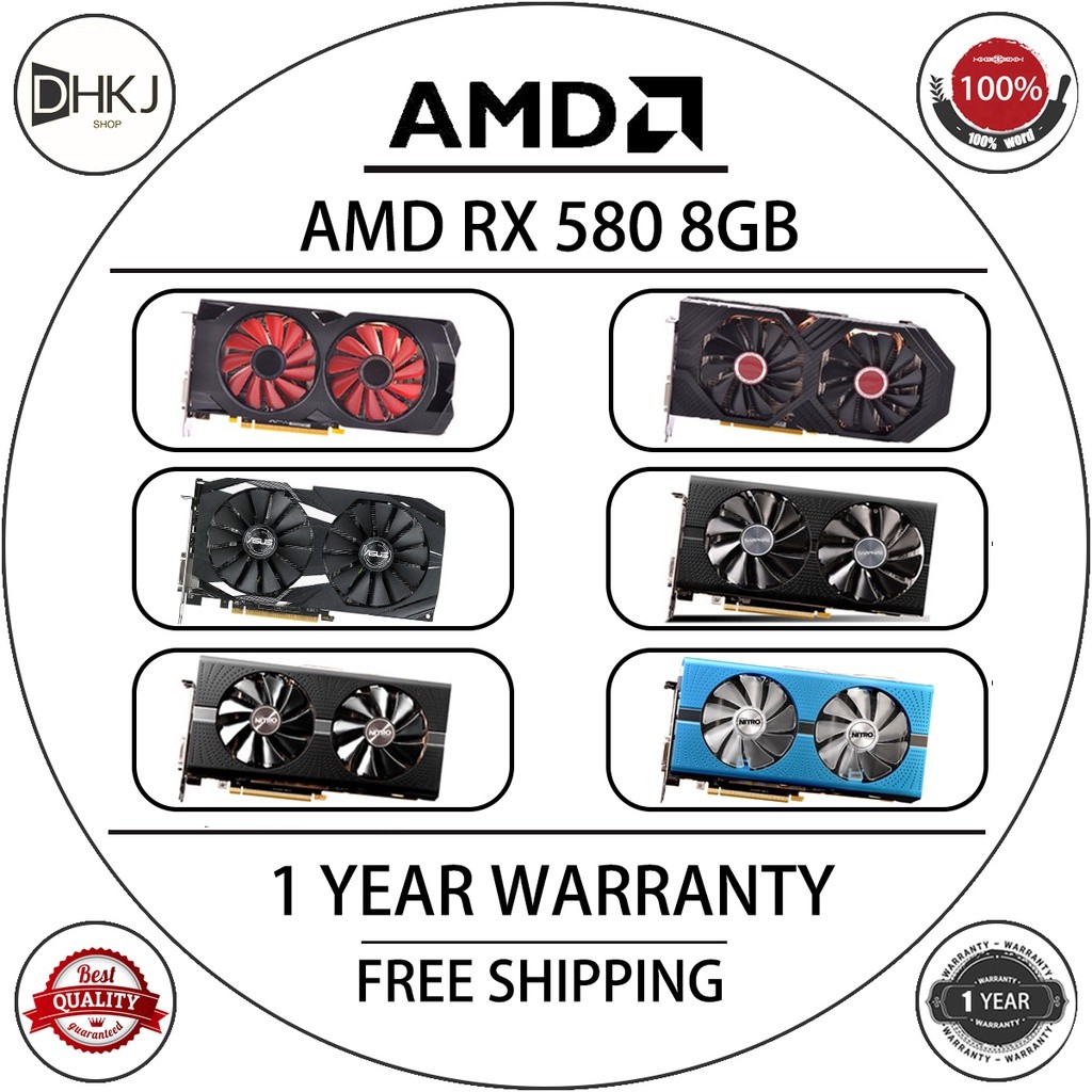 Jual AMD RX 580 Kartu Grafis 8GB GDDR5 256bit Kartu Video Gaming ...