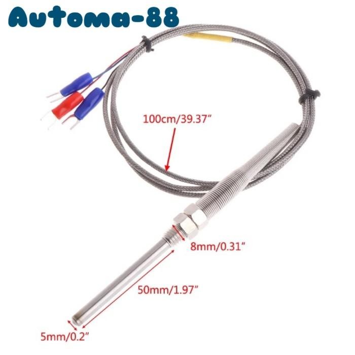 Jual Rtd Pt-100 Pt100 Probe Temperature Thermal Sensor Suhu 3 Wire ...