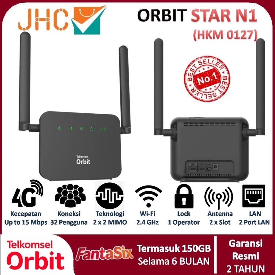 Jual Telkomsel Orbit Star N1 Modem Wifi 4G HKM0127 High Speed Free Kuota | Shopee Indonesia