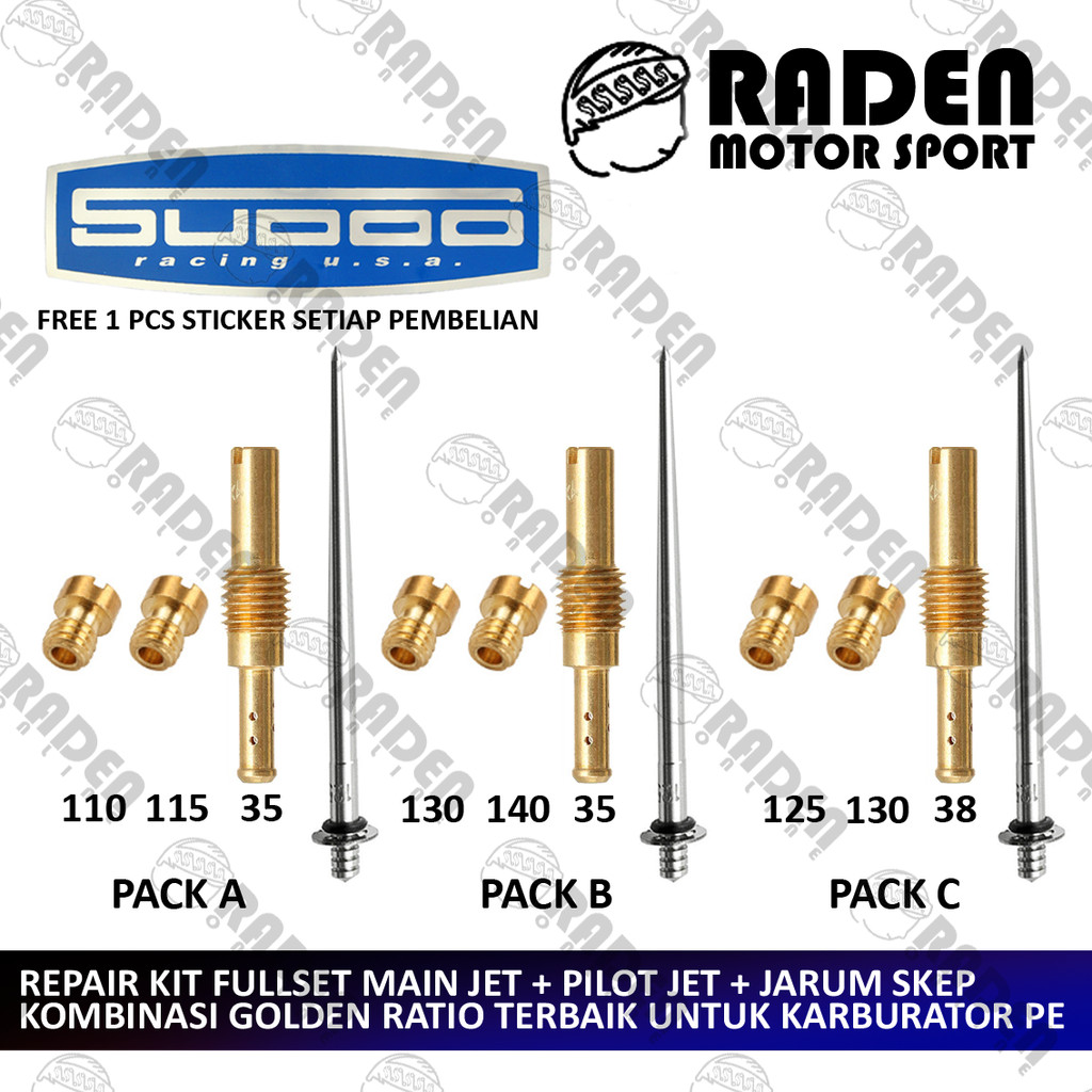 Jual (COD) FULLSET REPAIR KIT SET PE 24 26 28 30 MAIN JET KARBU PE24 PE26 PE28 PILOT JET JARUM ...